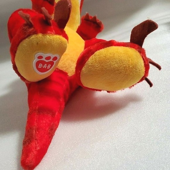 BAB | Toys | Build A Bear Bab Red Dinosaur Velociraptor Raptor Trex ...